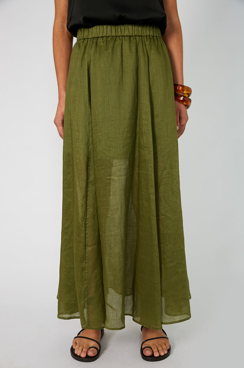 joined skirt / caper green | m o o c h i