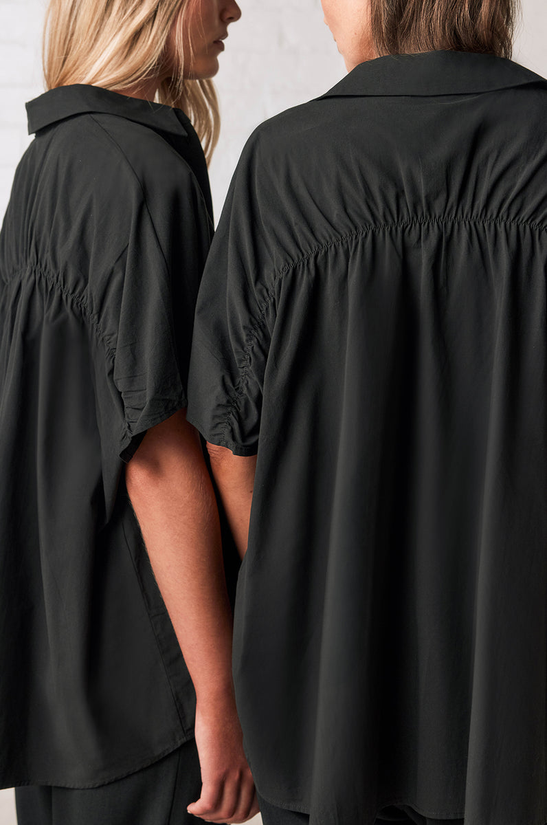 shirr shirt / black | m o o c h i