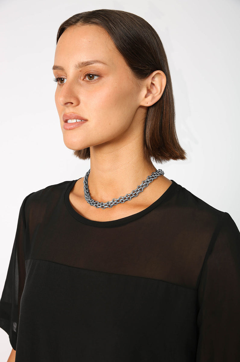 entwine necklace / silver | m o o c h i
