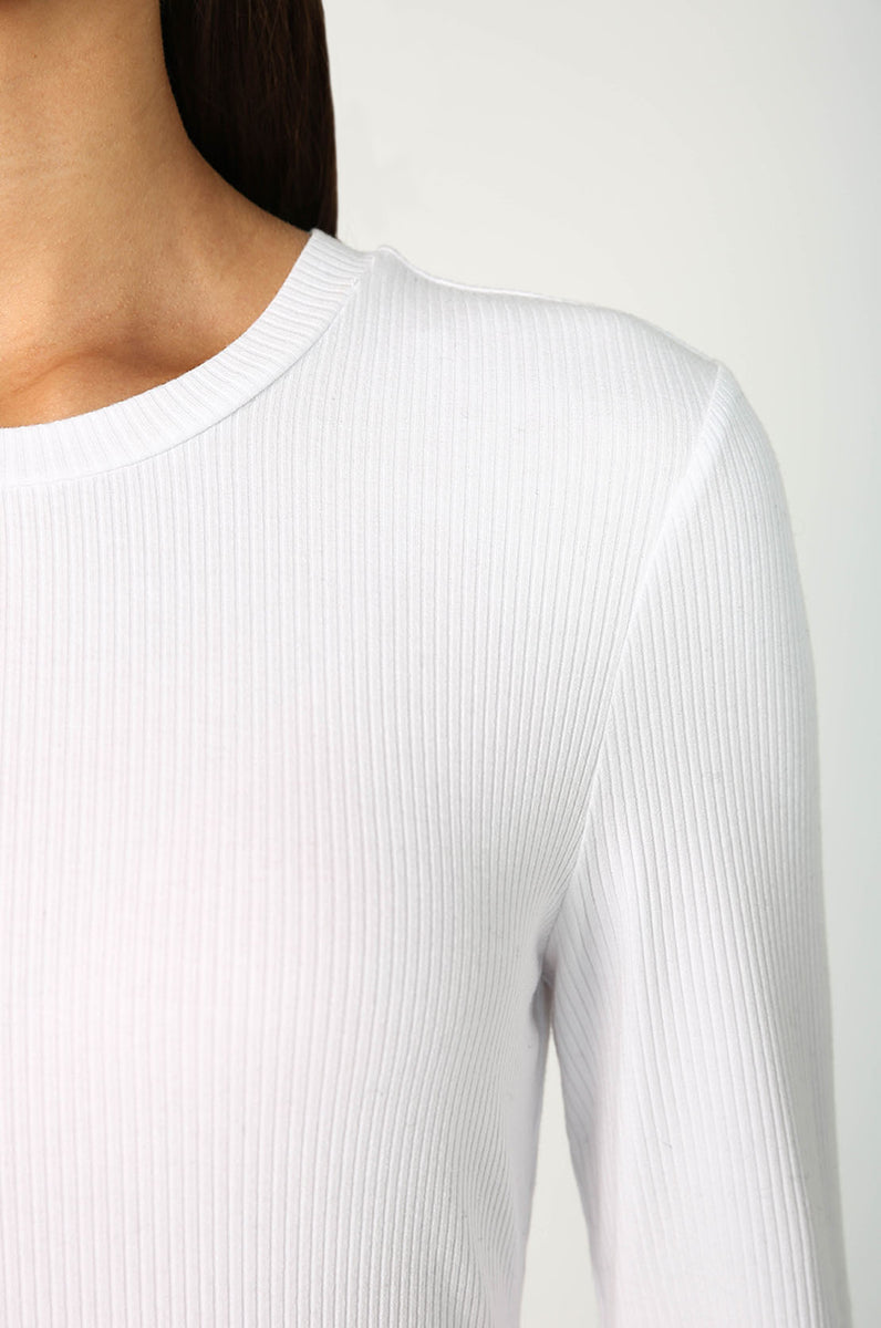 modest rib top / white | m o o c h i