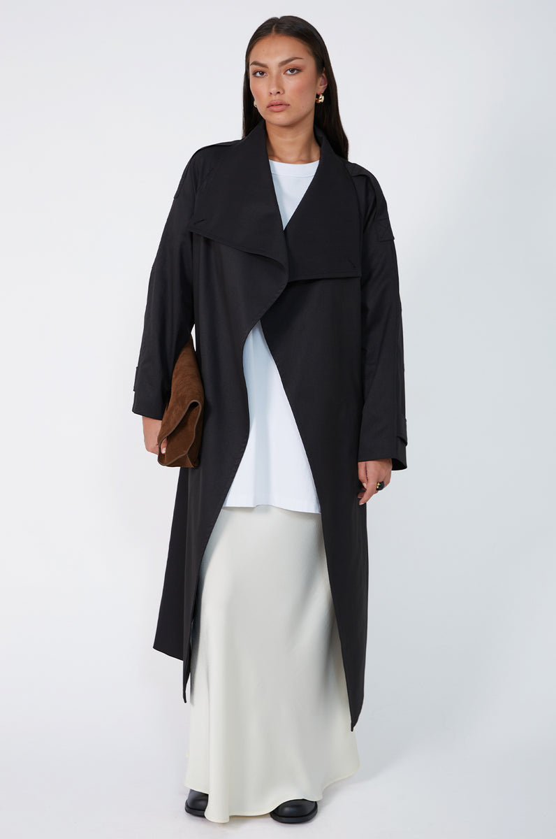 assign trench coat / black | m o o c h i