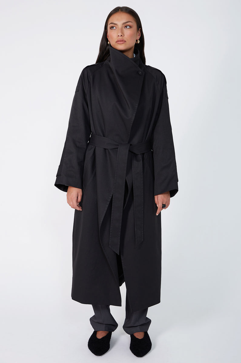 assign trench coat / black | m o o c h i