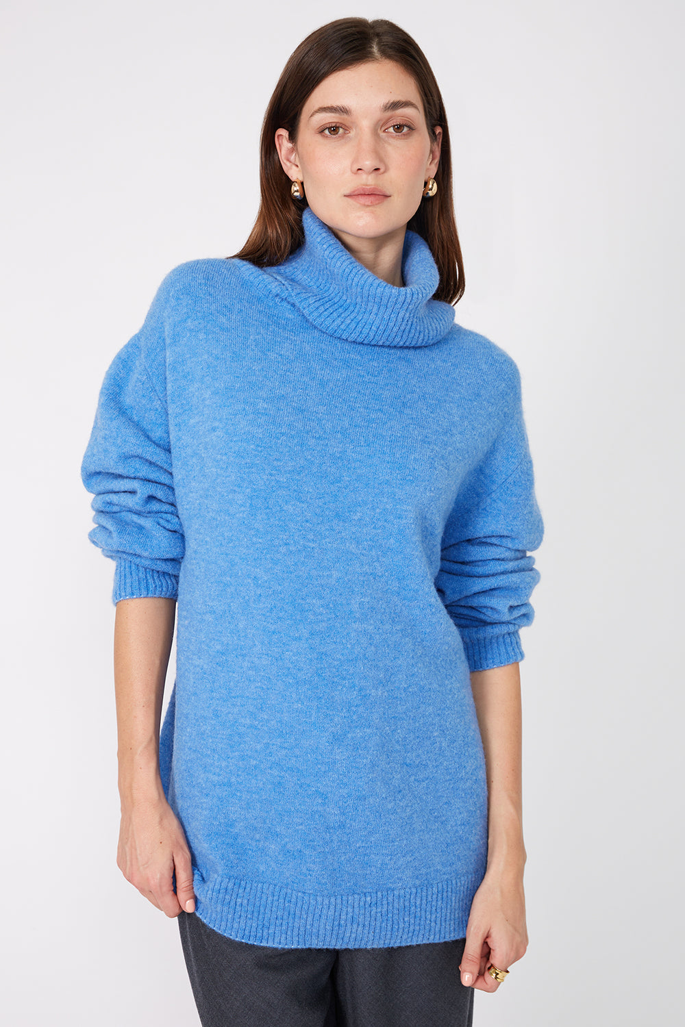 service sweater / cornflower blue marle | m o o c h i