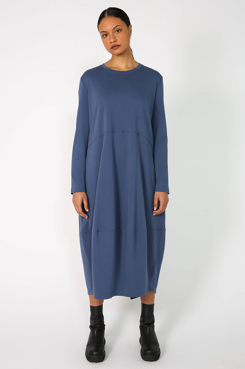 spin longsleeve dress / coronet blue | m o o c h i