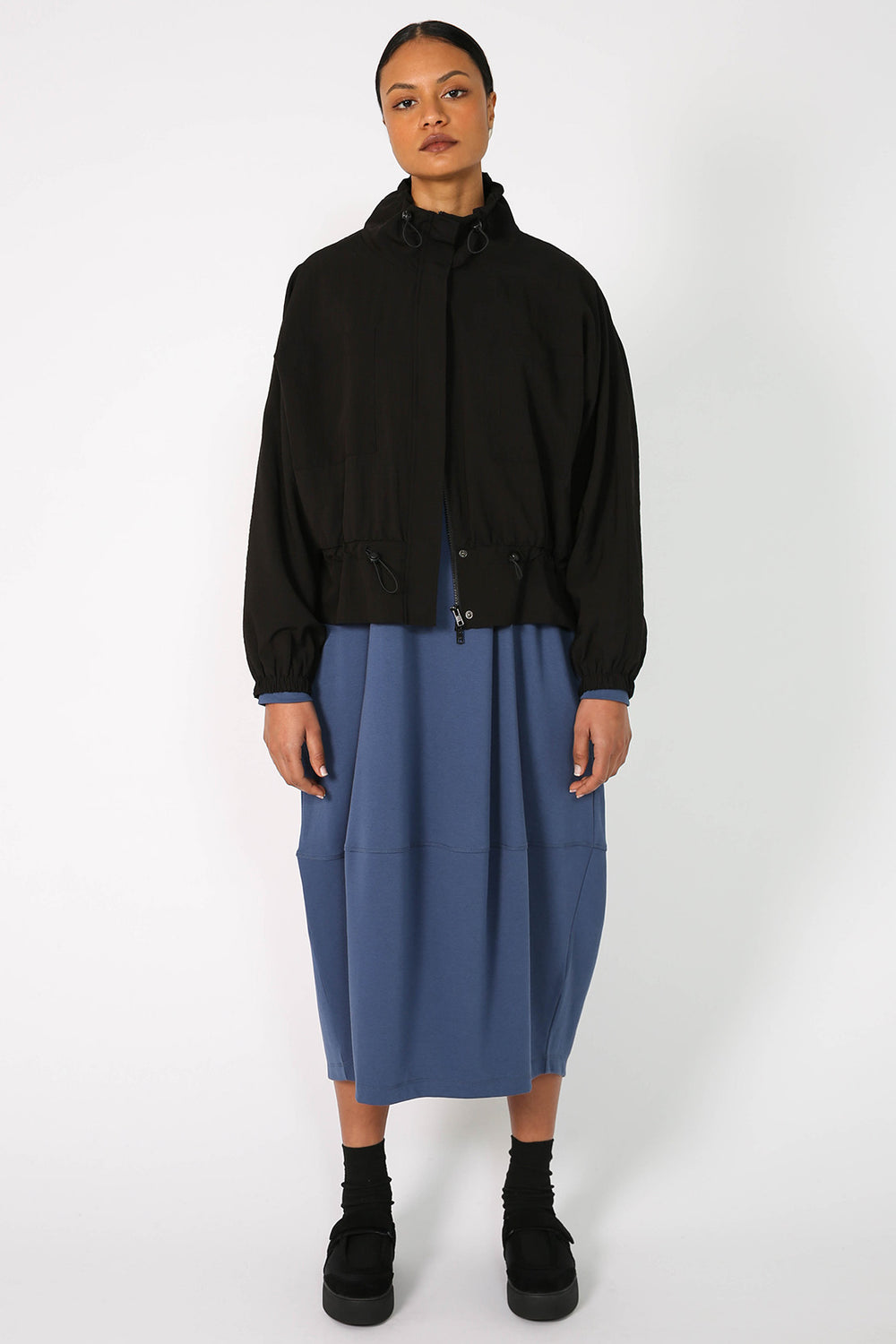 spin longsleeve dress / coronet blue | m o o c h i