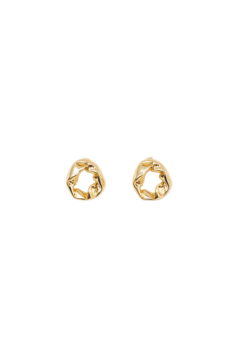 textured earring / gold | m o o c h i